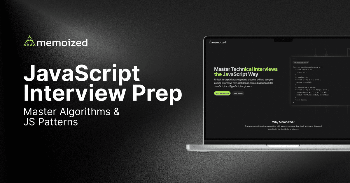 JavaScript Interview Resources - Curated Learning Materials | Memoized ...